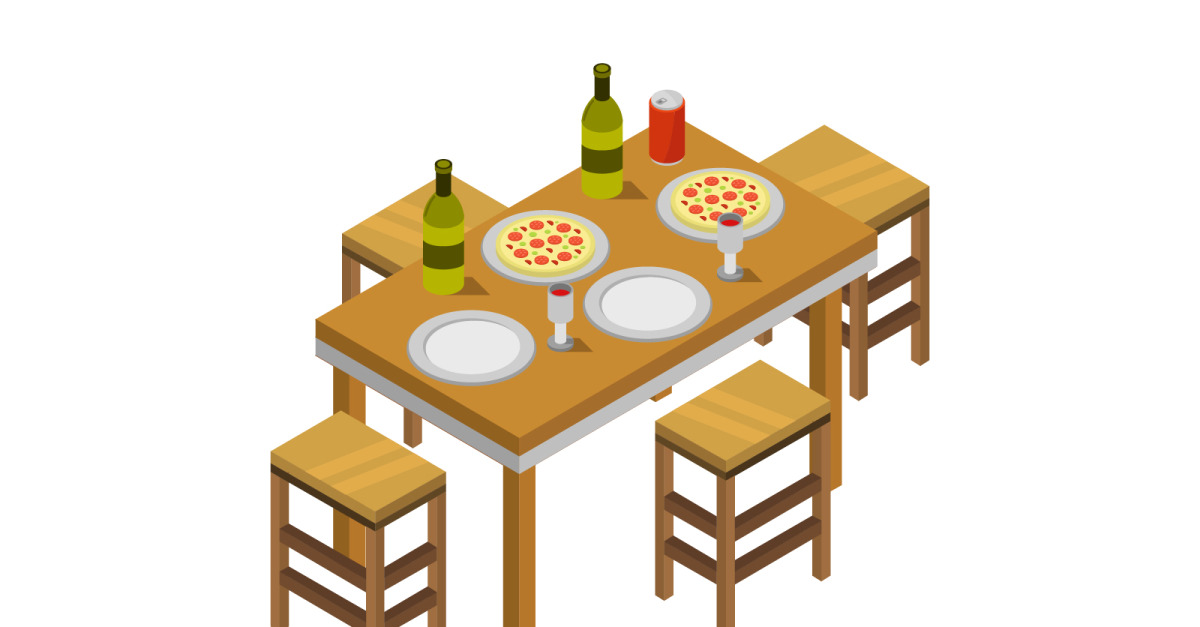 Kitchen Table - Vector Image #107450 - TemplateMonster