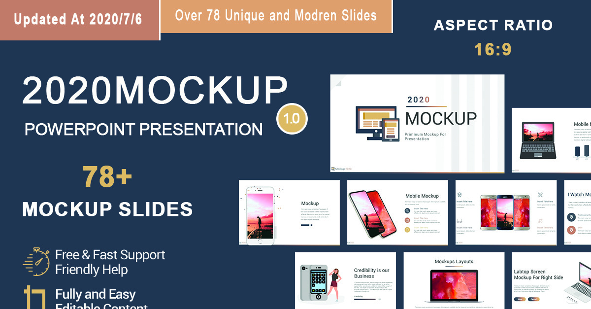2020 Mockup PowerPoint template #107423 - TemplateMonster