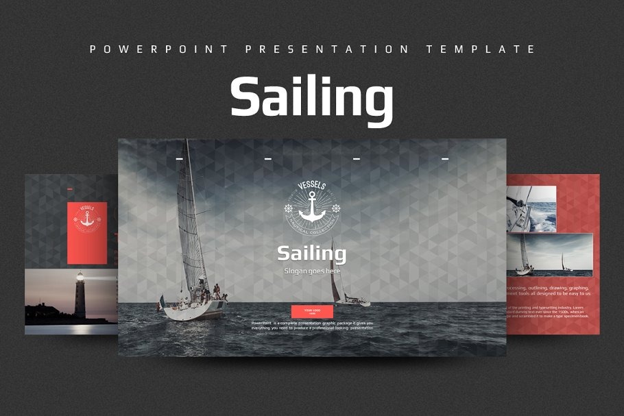 Modello PowerPoint in barca a vela #107850 - TemplateMonster