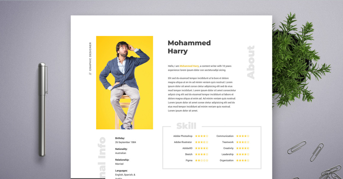 Mohammed harry | Grafikdesigners CV-mall - TemplateMonster