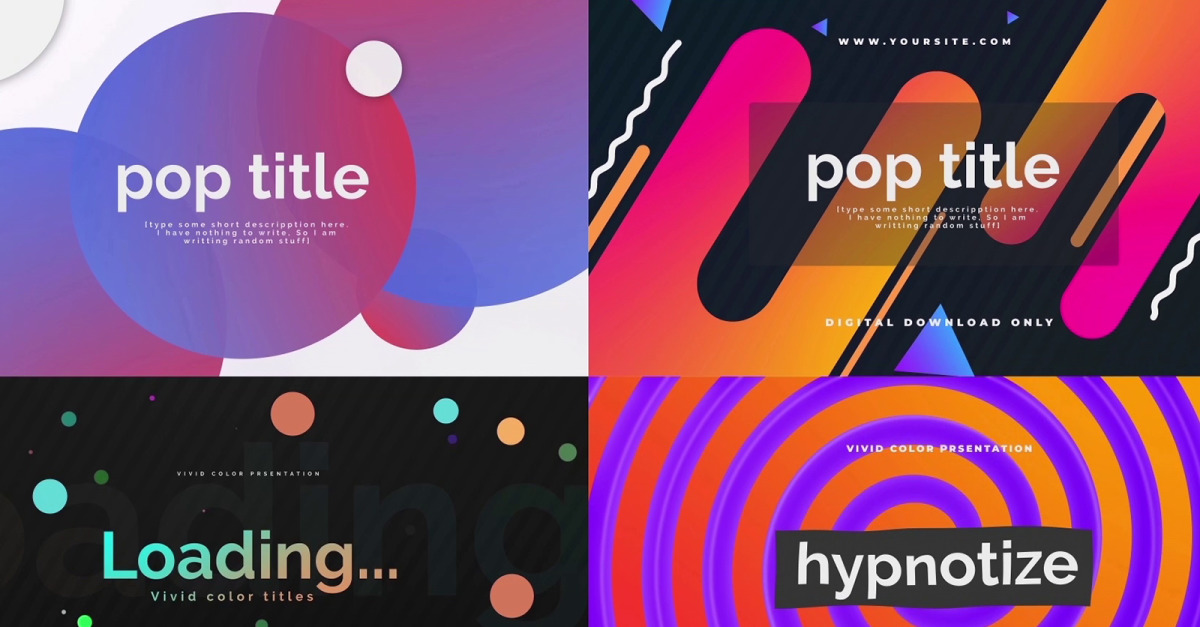 POP titles After Effects Template #108094 - TemplateMonster