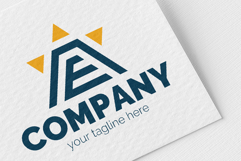 Logo, graphic sign, combines: Star + pyramid