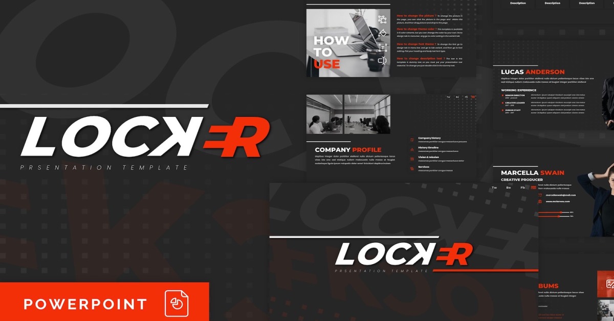 Locker - Multipurpose PowerPoint template - TemplateMonster