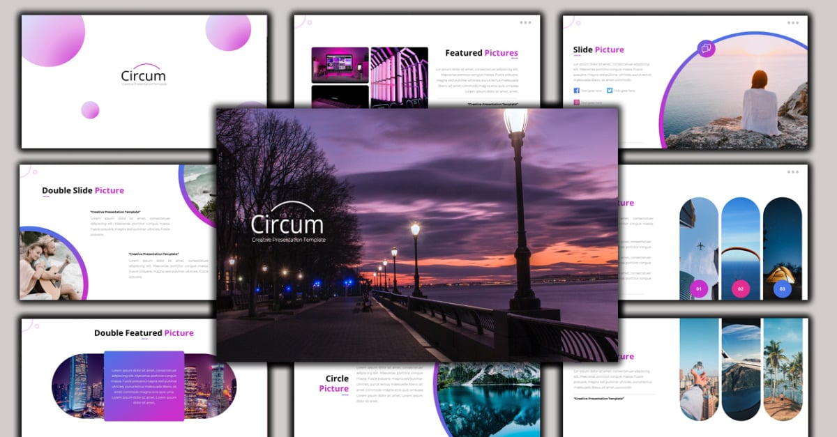 Circum - Yaratıcı İş PowerPoint şablonu - TemplateMonster