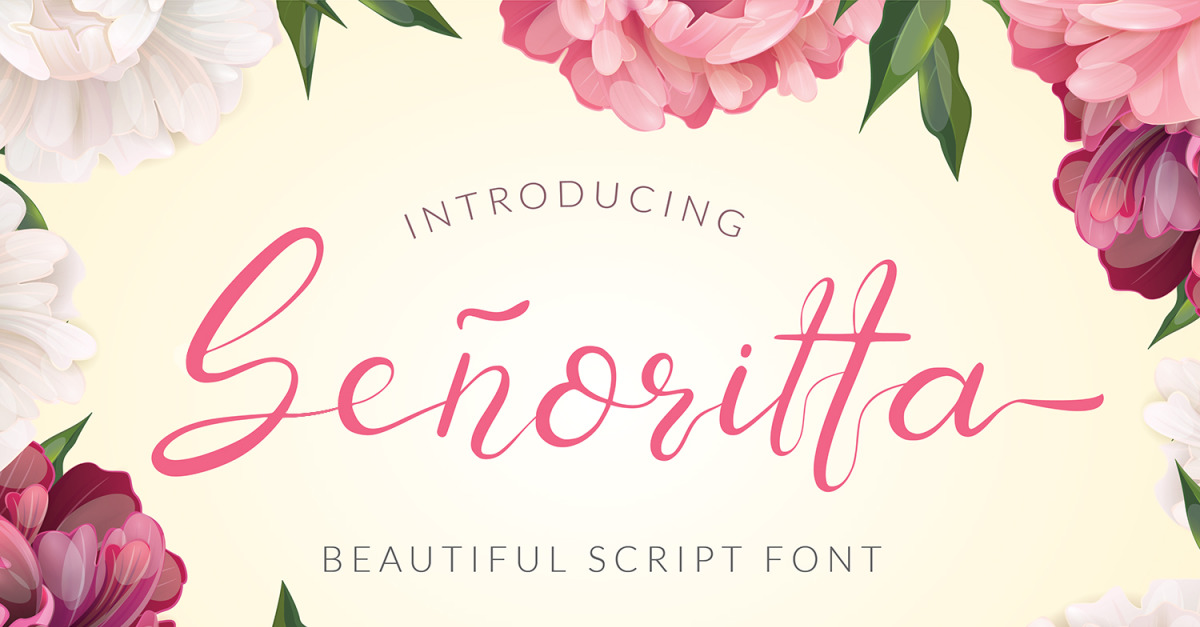 Senoritta - Lovely Cursive Font #108936 - TemplateMonster