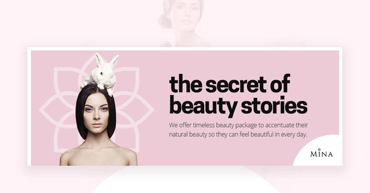 Mina - Beauty Shop Facebook Cover Template for Social Media