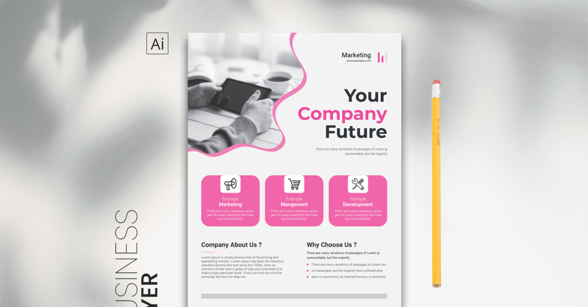 Stylish & Clean Flyer #109304 - TemplateMonster