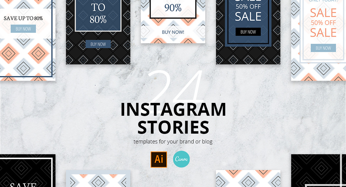 24 Instagram Stories Templates - Simple Elegance for Social Media