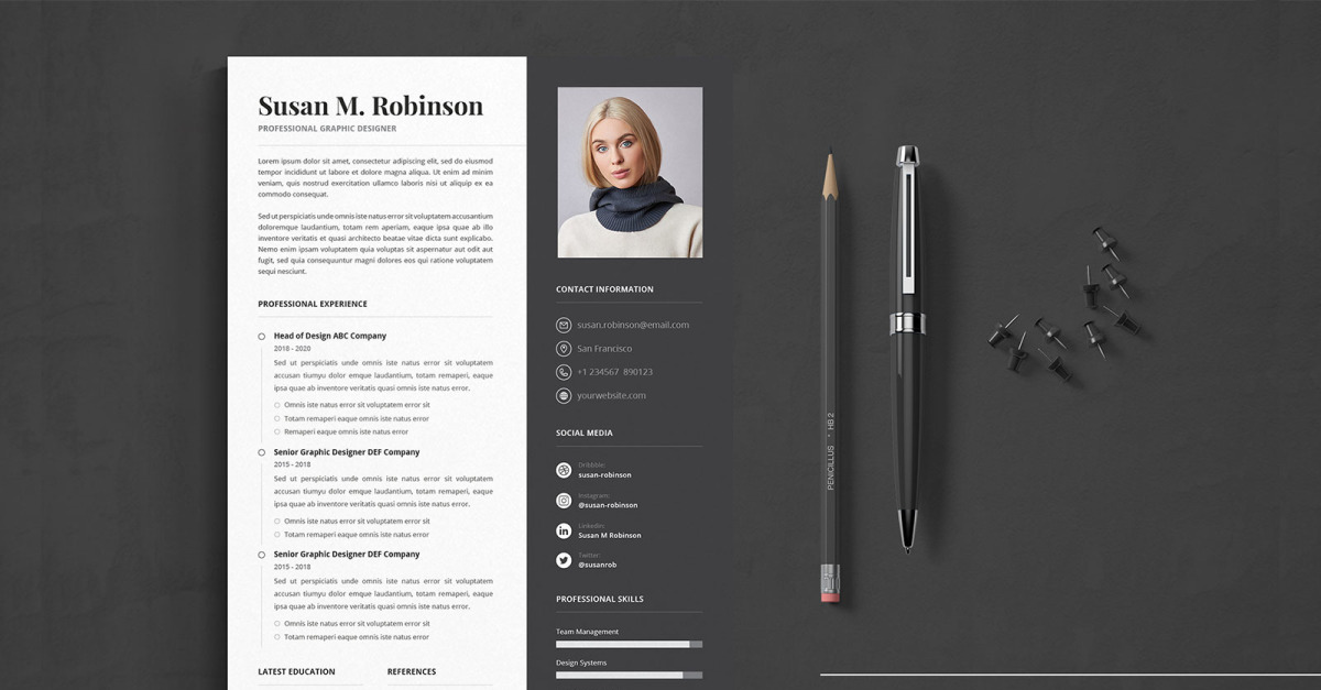 Professional CV Indesign Vol.30 Resume Template