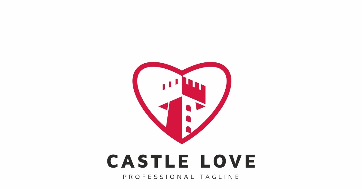 Castle Love Logo Template #110053 - TemplateMonster