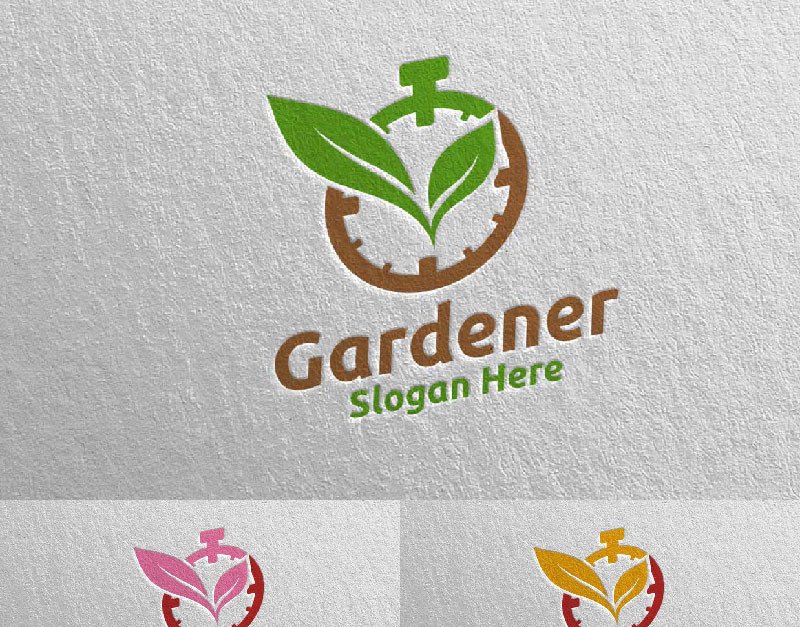 Plantilla de logotipo Speed Botanical Gardener 26