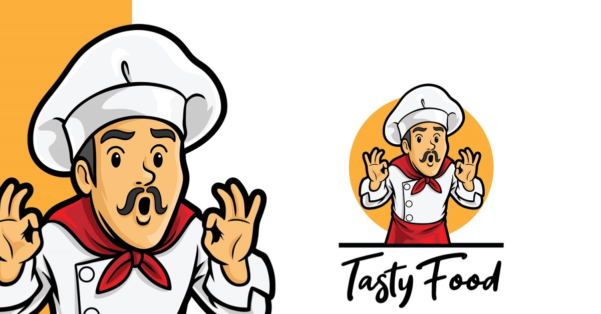 Lezzetli Yemek Şef Logo Şablonu #110634 - TemplateMonster