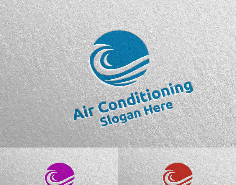 Sníh Klimatizace a topení 23 Šablona loga - TemplateMonster