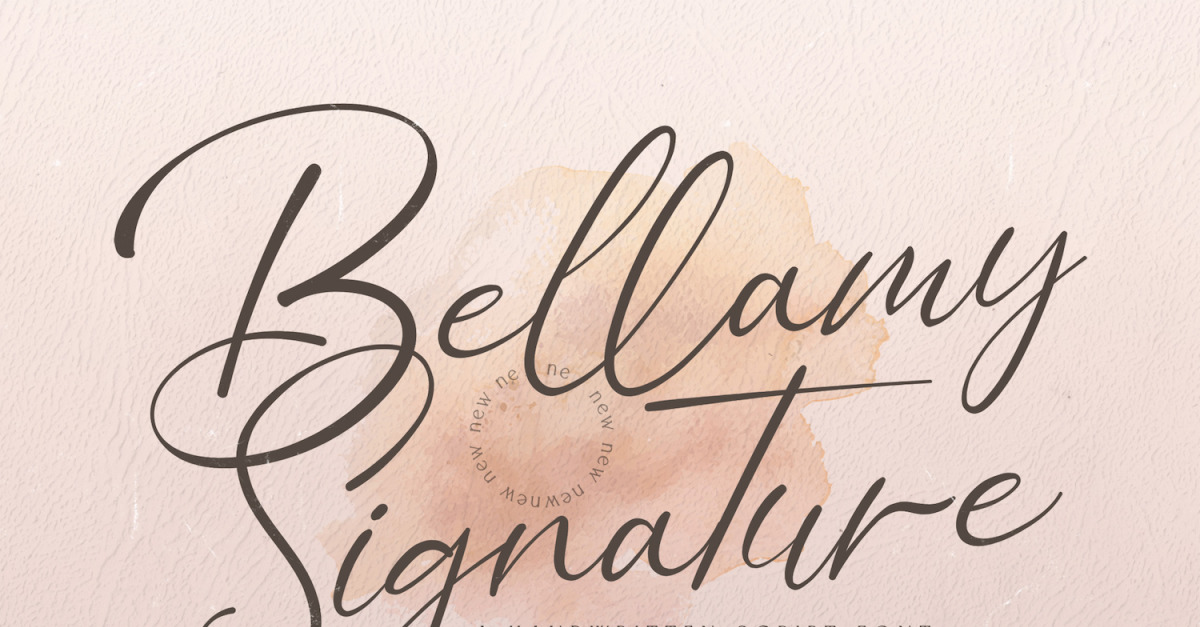 Bellamy Signature - Handwritten Font - TemplateMonster