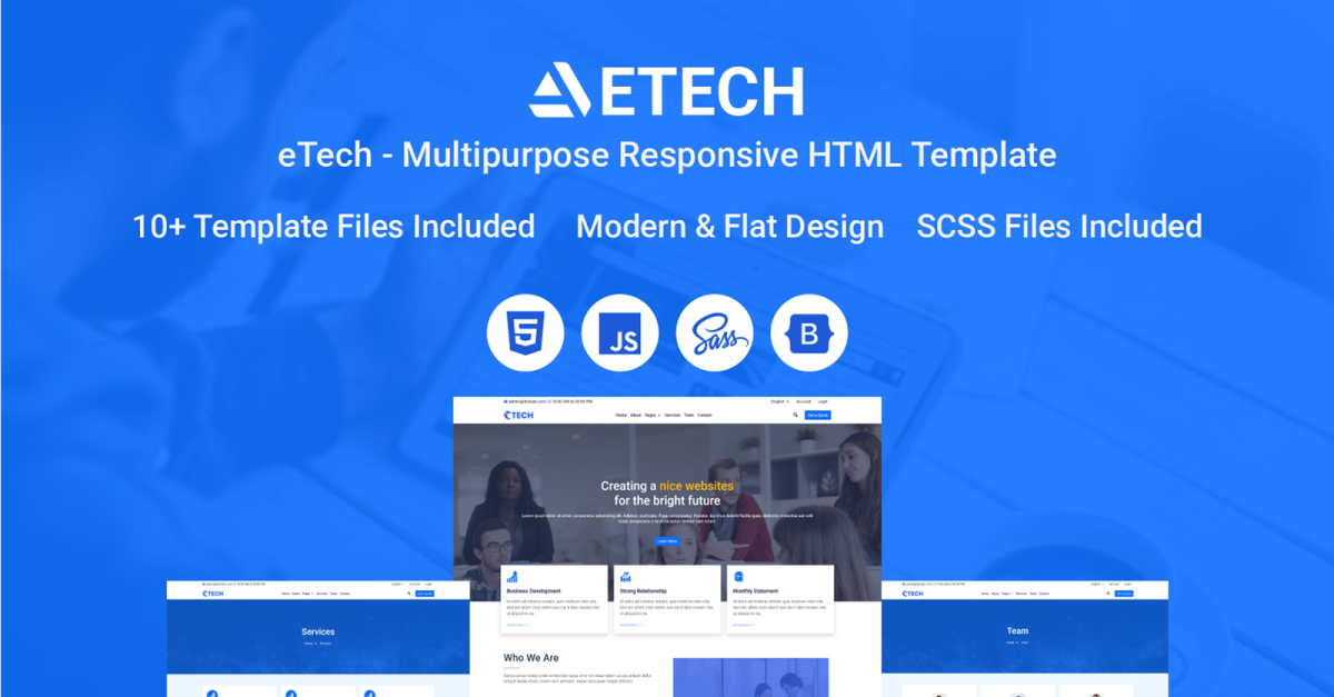 ETech - Multipurpose HTML Website Template - TemplateMonster