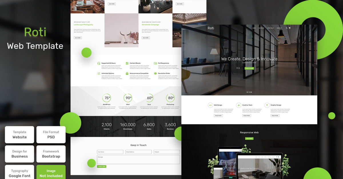 Roti - Business Material PSD Template - TemplateMonster