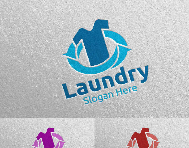 Laundry Dry Cleaners Logo Template #111953 - TemplateMonster