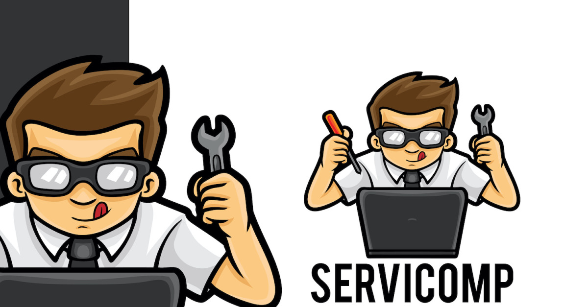 Modèle de logo de service informatique - TemplateMonster