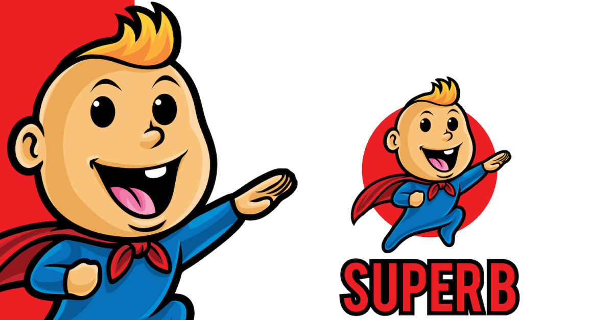 Super Baby Mascot Logo Template #113137 - TemplateMonster
