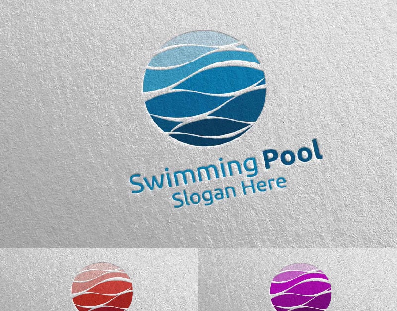 Swimming Pool Services 34 Logo Template - TemplateMonster