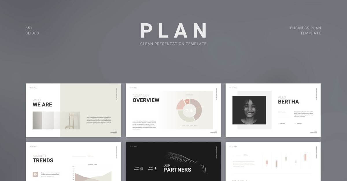 Scholar Business Plan Presentation PowerPoint template