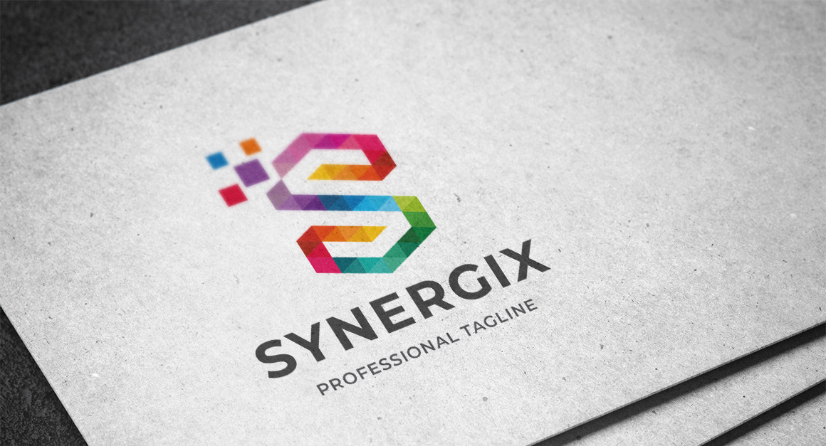 Modèle de logo Synergix lettre S #113408 - TemplateMonster