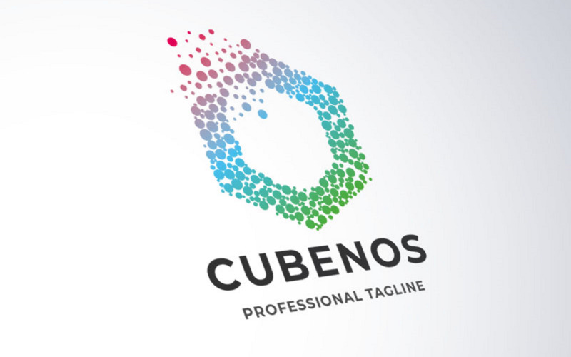 Pixel Circular Cube Logo Template #113583 - TemplateMonster