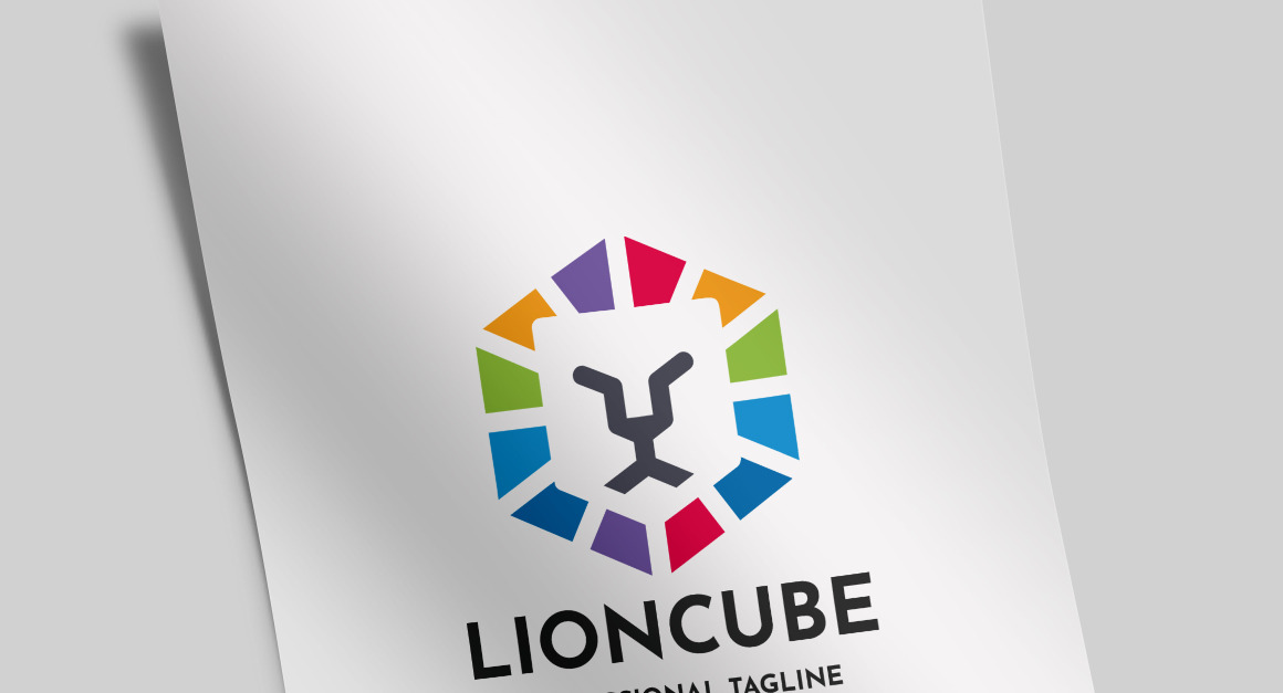 Lion Cube Logo Template #114074 - TemplateMonster