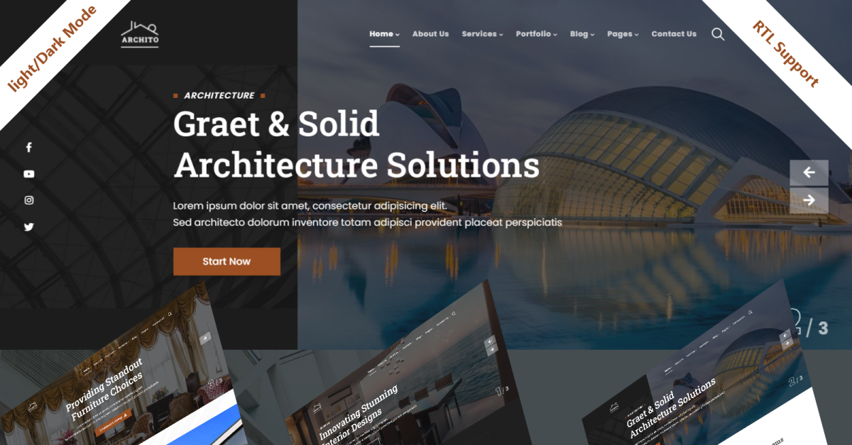 Archito - Modern Architecture & Interior Design Responsive Bootstrap ...