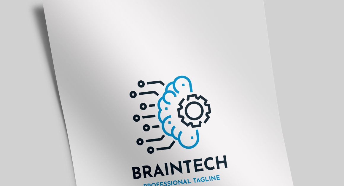 Brain Tech v.2 Logo Template #114439 - TemplateMonster