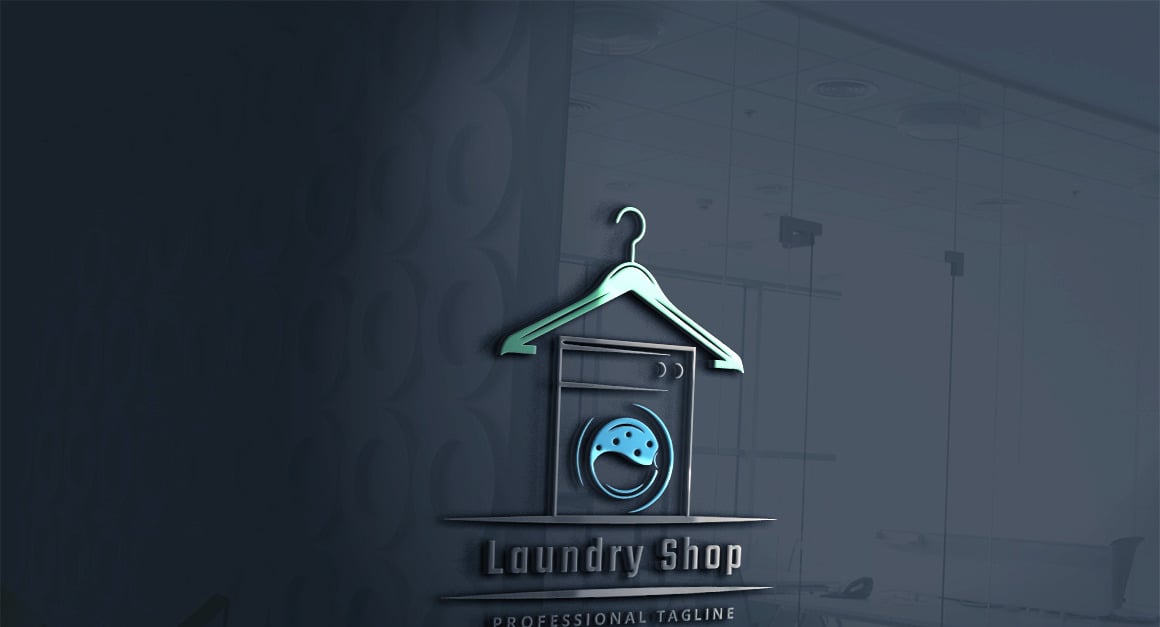 Laundry Shop Logo Template #114461 - TemplateMonster