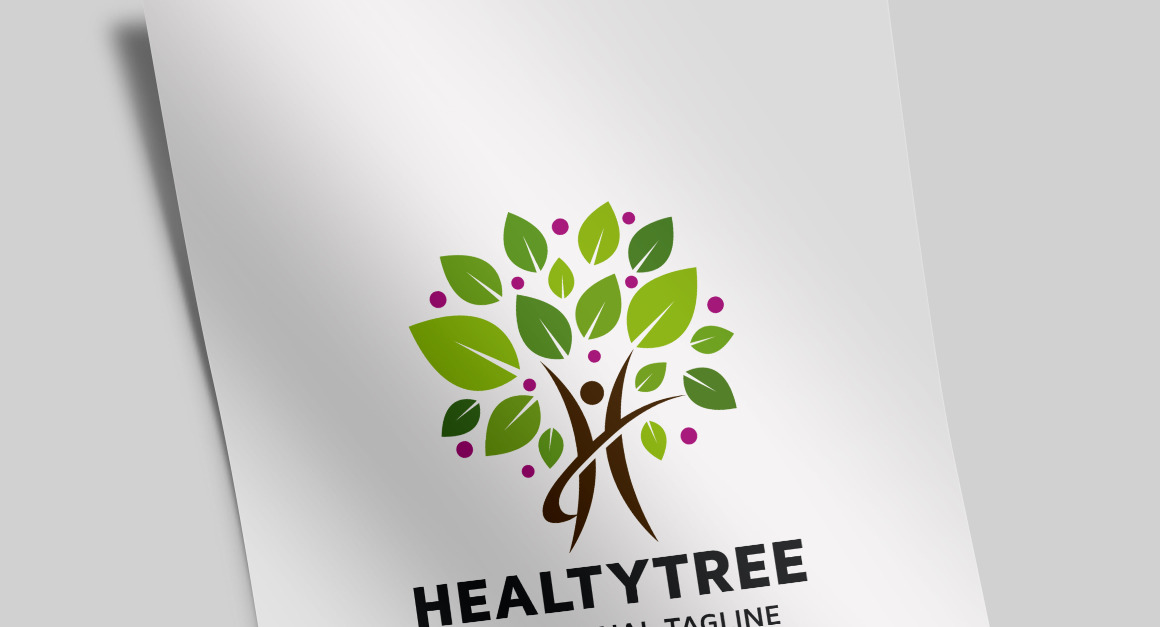 Healty Tree (Letter H) Logo Template - TemplateMonster