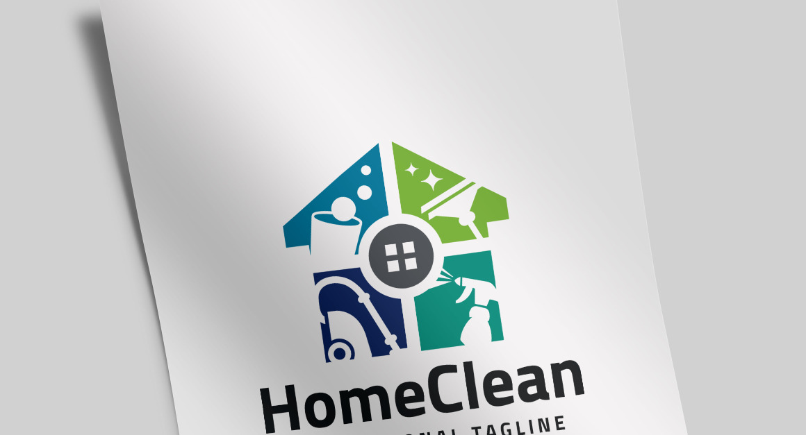Home Clean Logo Template #114583 - TemplateMonster