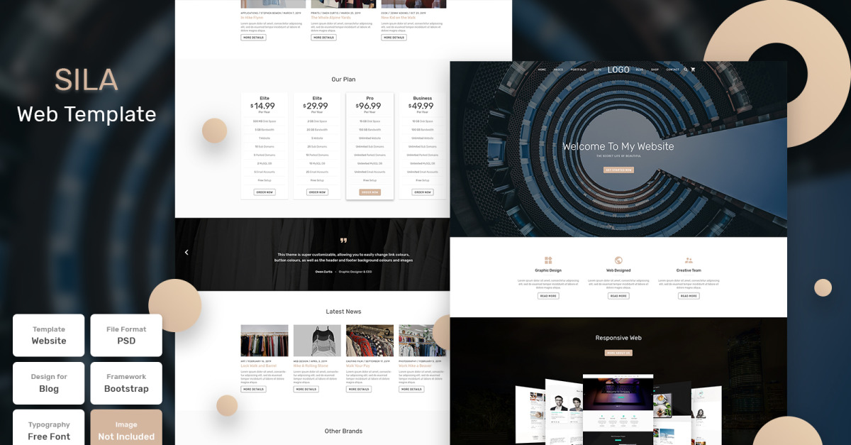 Sila - Blog Material PSD Template #114545 - TemplateMonster