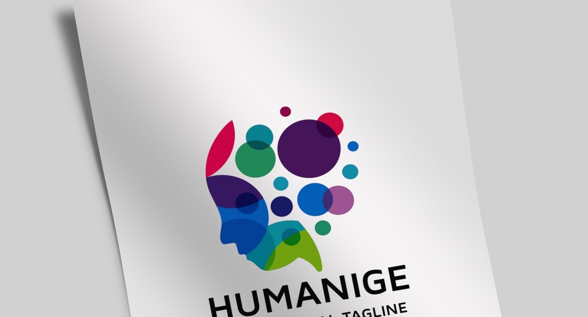 Human Imagination Data Logo Template - TemplateMonster