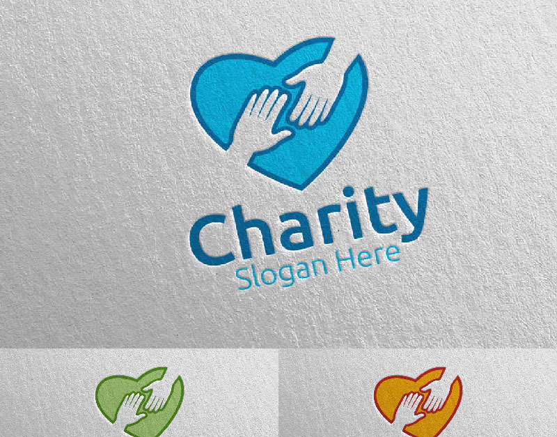 Charity Hand Love 63 Logo Template #115095 - TemplateMonster