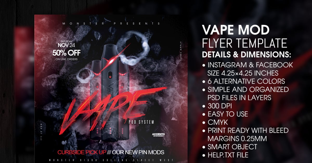 Vape Mod Flyer - Corporate Identity Template