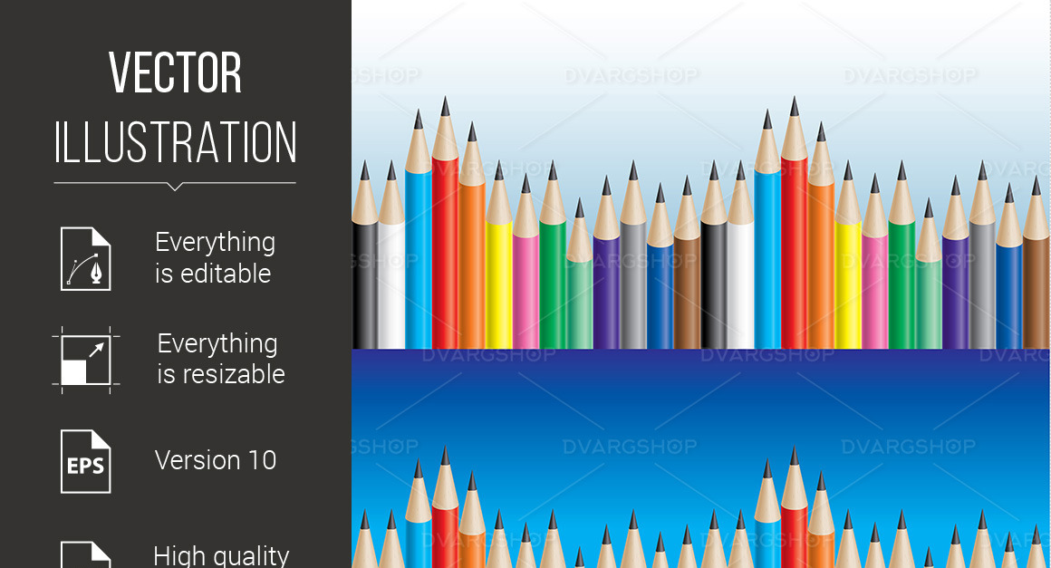 Color pencils - Vector Image #115914 - TemplateMonster