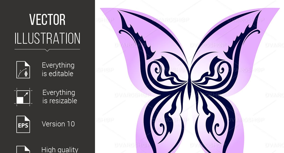 Abstract Butterfly - Vector Image #116056 - TemplateMonster