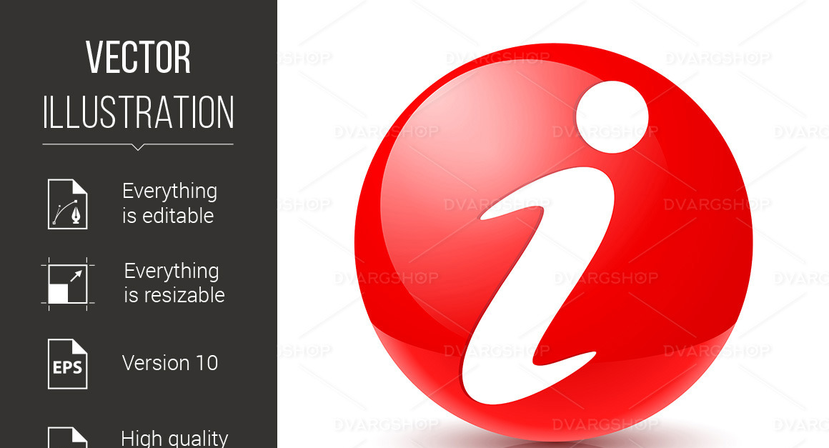 Information Sign Icon Illustration on White Background for Design ...