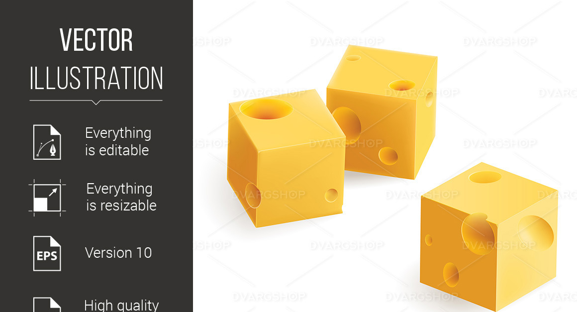 Cheese Snack - Vector Image #116576 - TemplateMonster