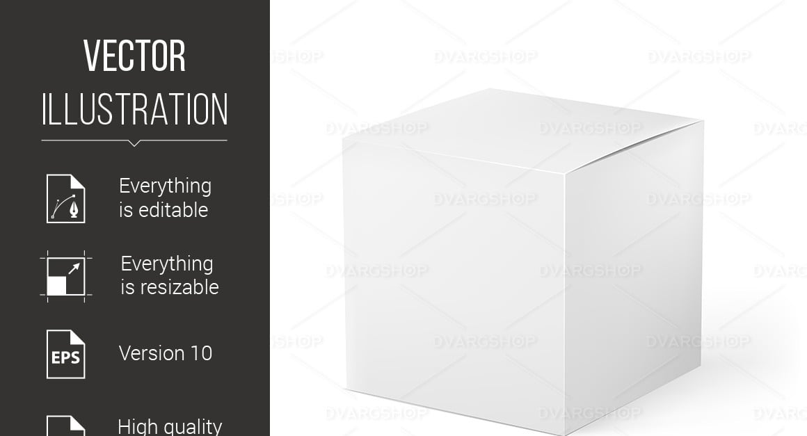 White Box - Vector Image #116595 - TemplateMonster