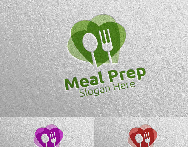 Meal Prep Healthy Food 10 Logo Template - TemplateMonster