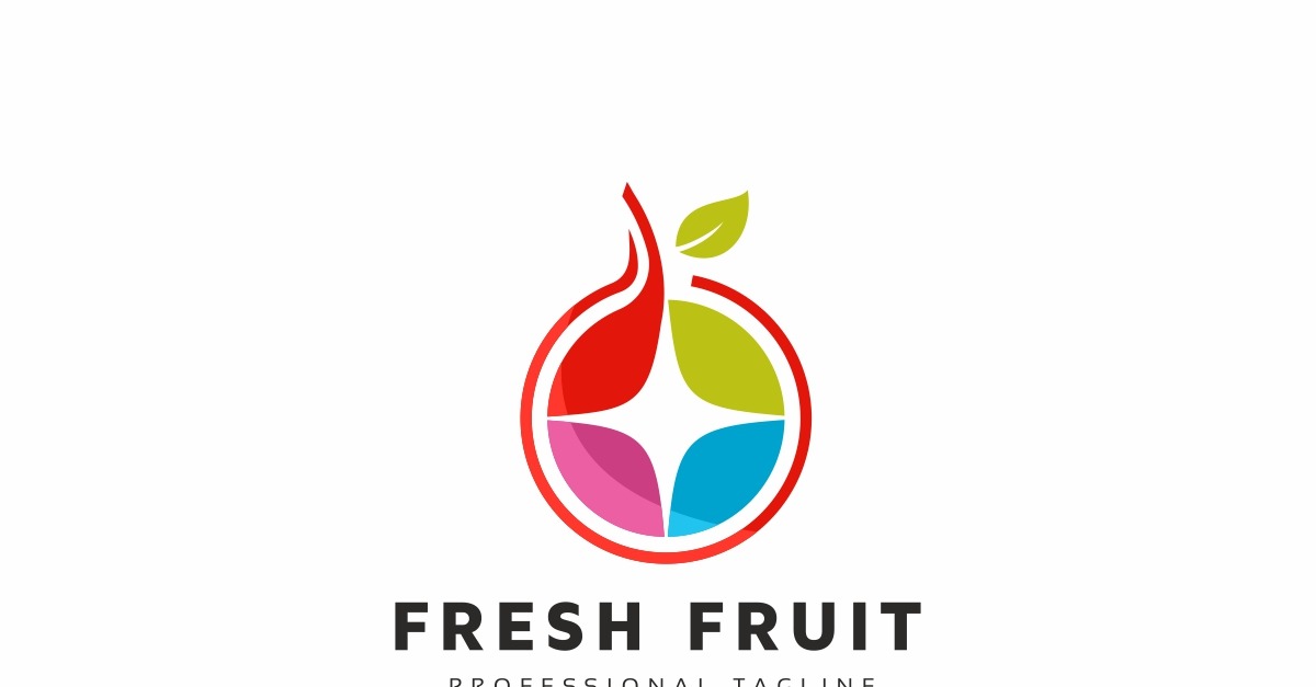 Modèle de logo de fruits frais #117031 - TemplateMonster