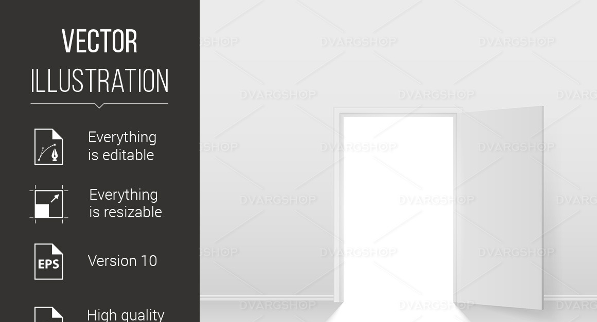 Open Door - Vector Image #117291 - TemplateMonster