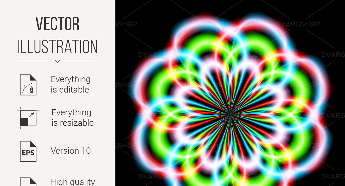 Abstract Rainbow Ray - Vector Image #117468 - TemplateMonster