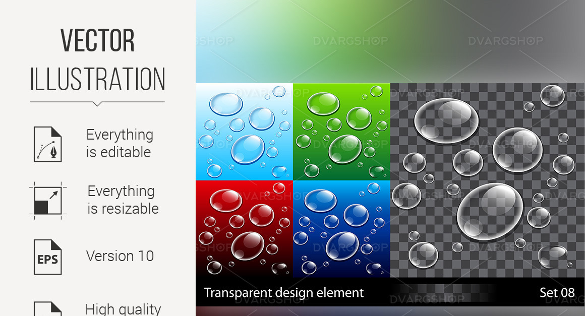 Bubbles with Transparent Effect - Vector Image