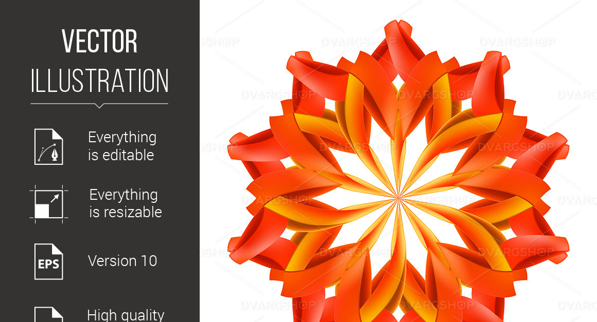 Abstract Red and Orange Pattern - Vector Image