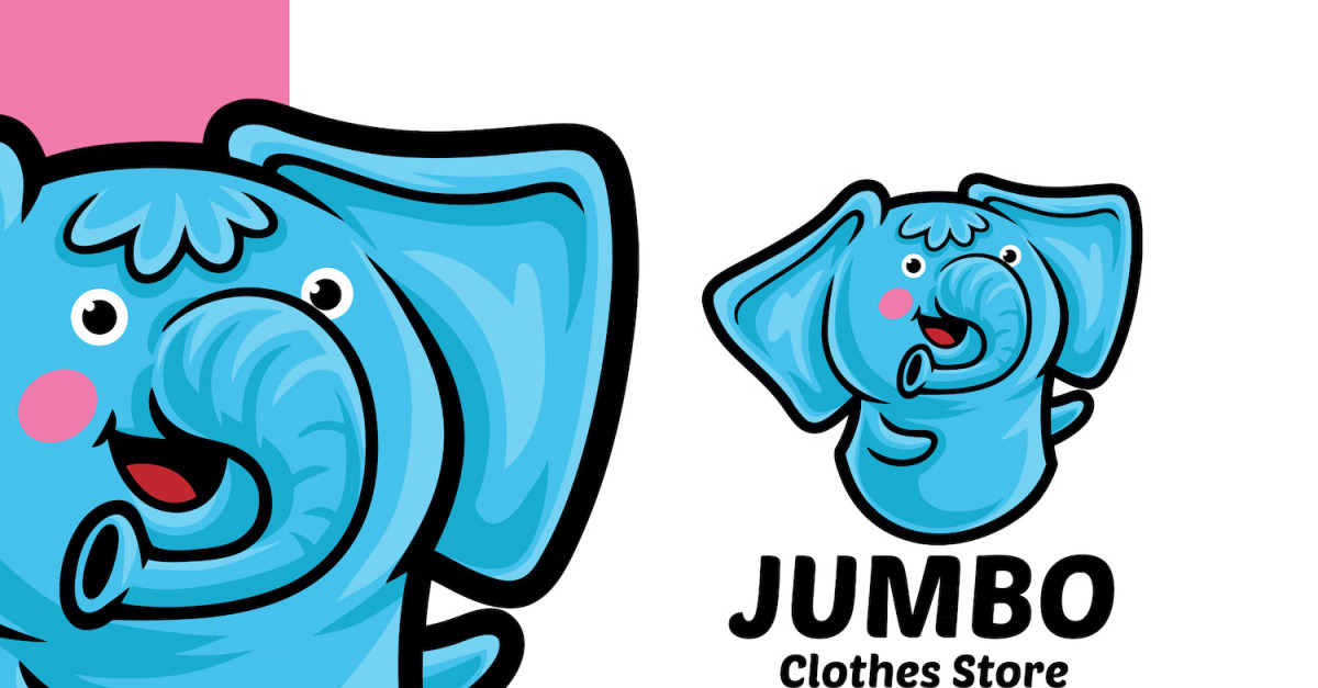 Elephant Clothes Store Logo Template - TemplateMonster
