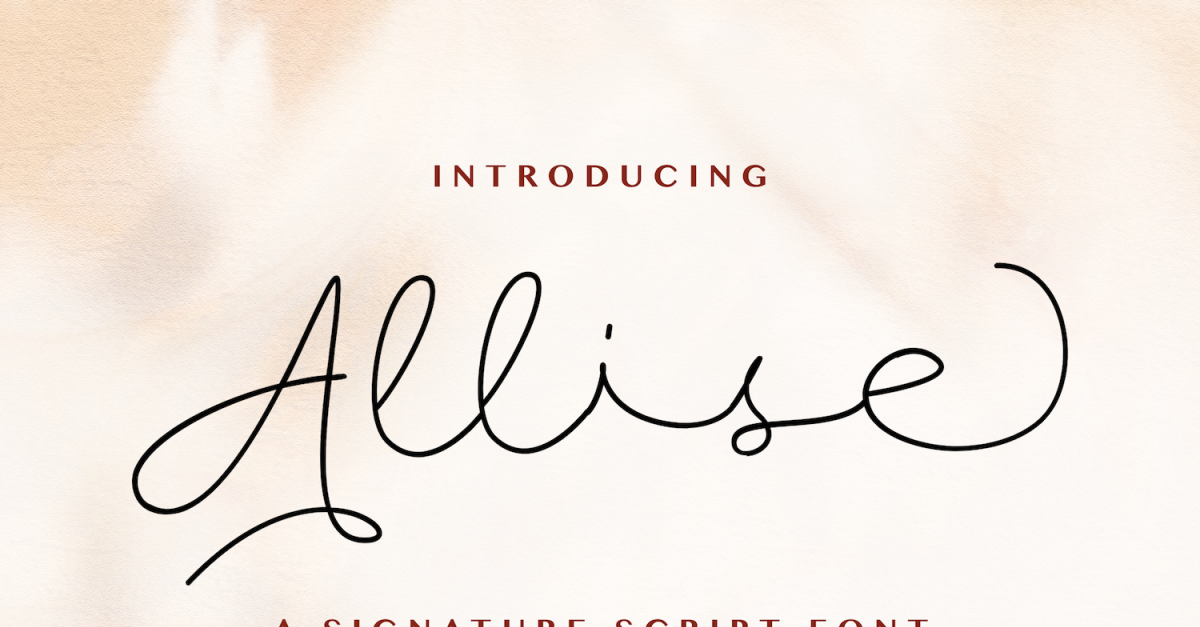 Allise - İmza El Yazısı Yazı Tipi #118130 - TemplateMonster